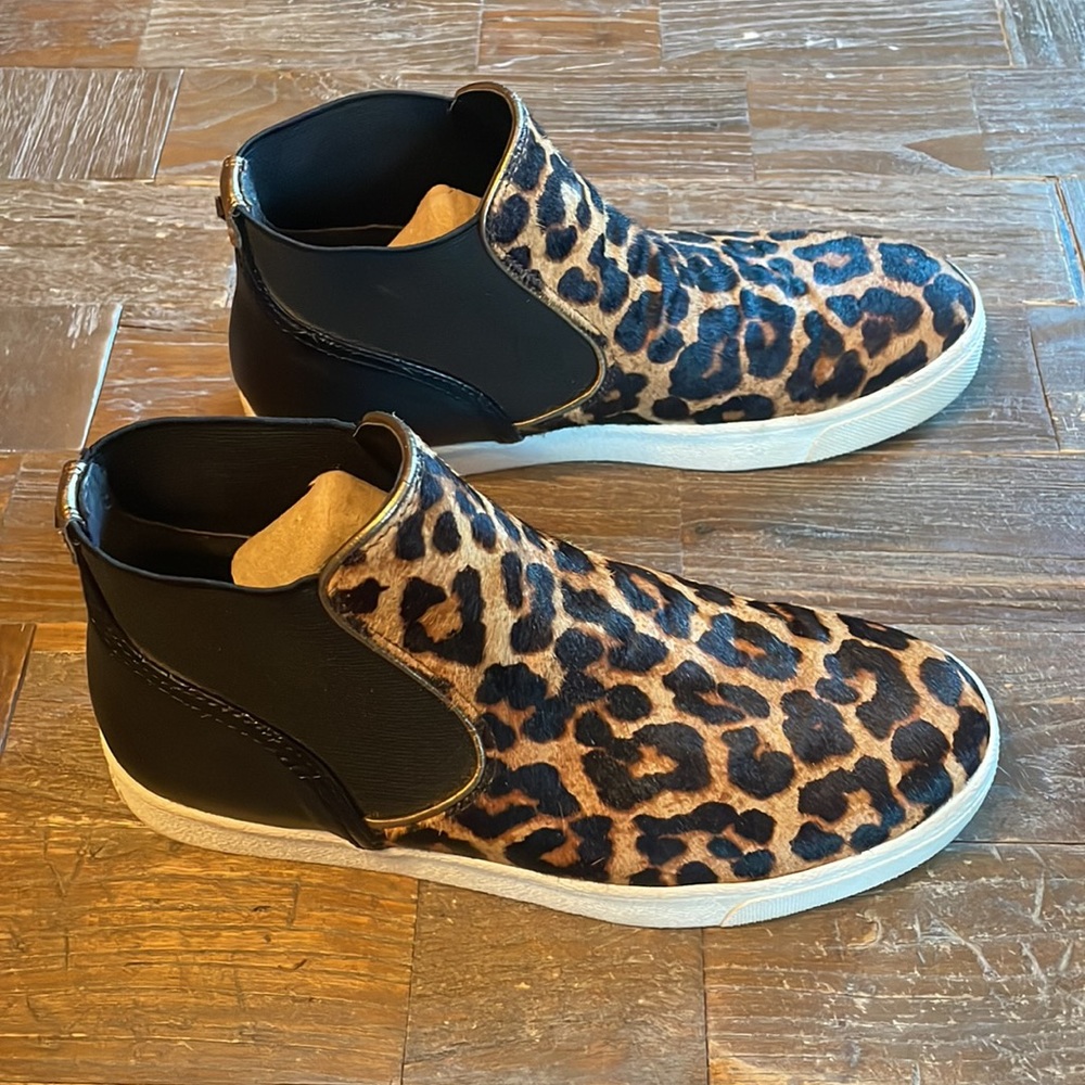 Sam Edelman Margot High Top Calf Hair Leopard Print S… - Gem